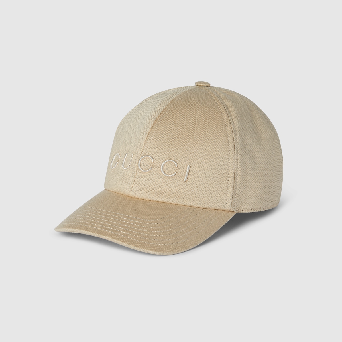 Cotton baseball hat with embroidery in beige | GUCCI® NZ