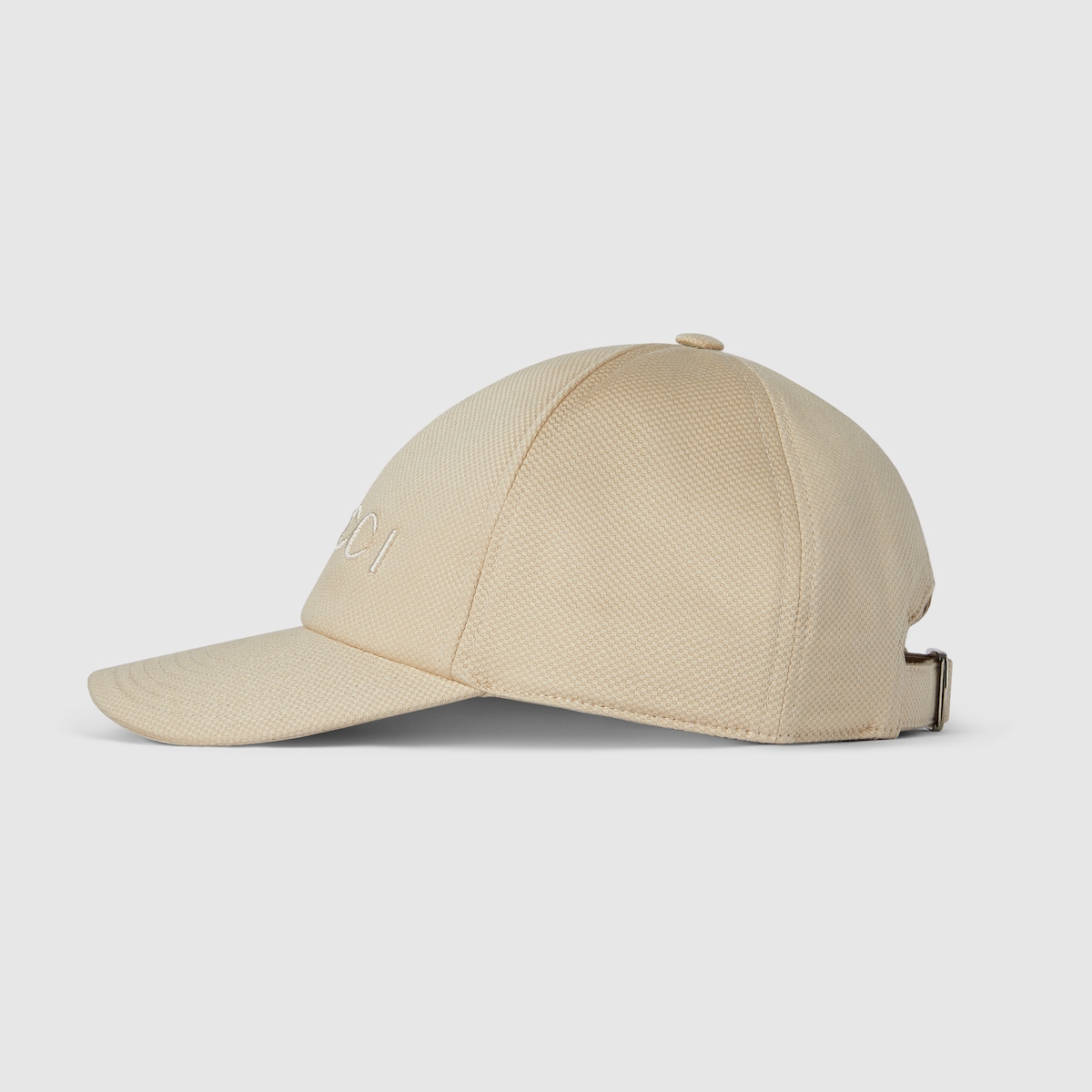 Cotton baseball hat with embroidery in beige | GUCCI® NZ