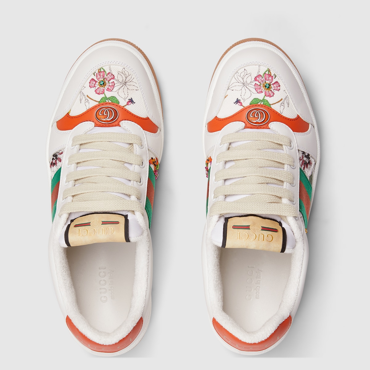 Zapatilla Screener para mujer en lona blanca | GUCCI® ES