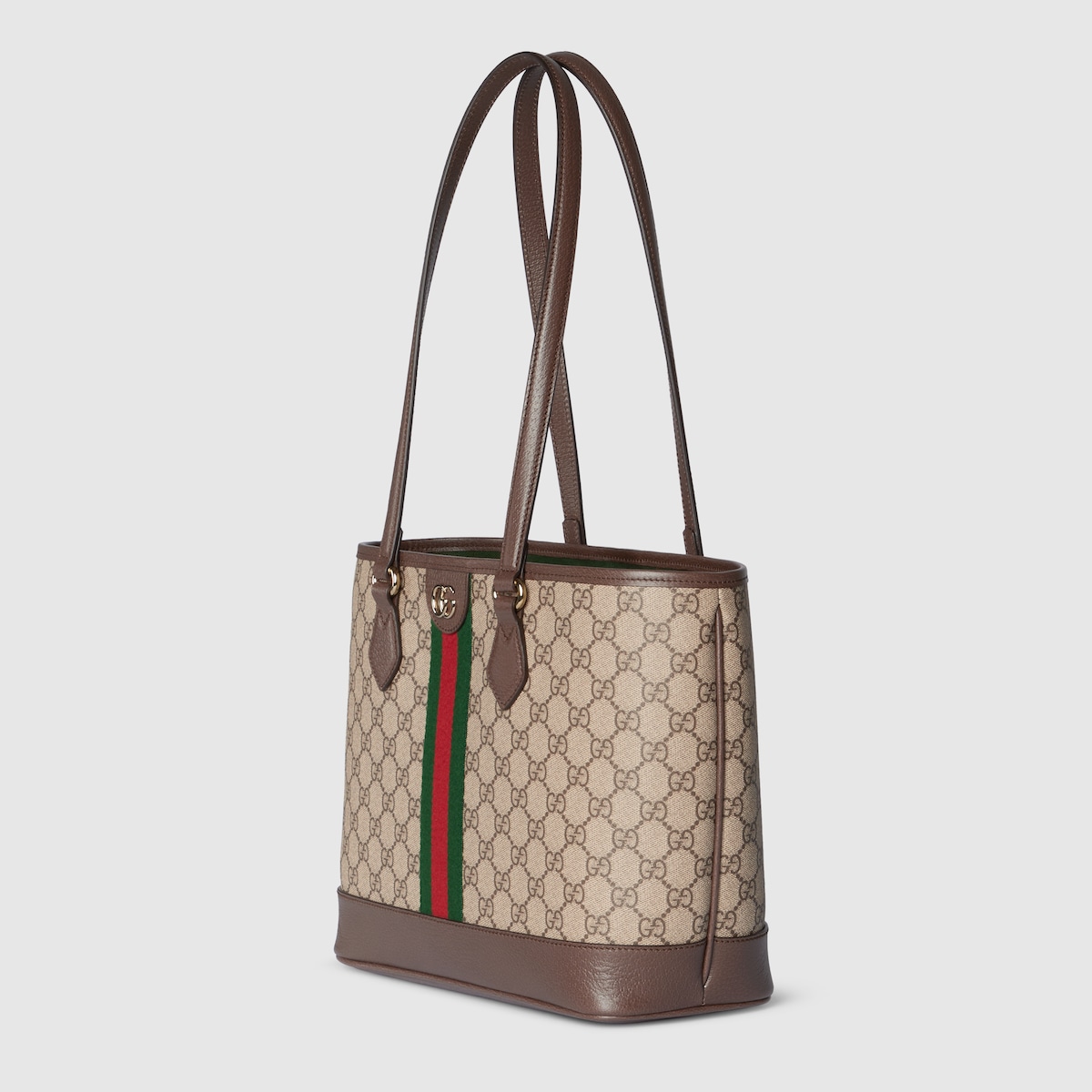 Ophidia medium tote bag in beige and brown GG fabric | GUCCI® BE