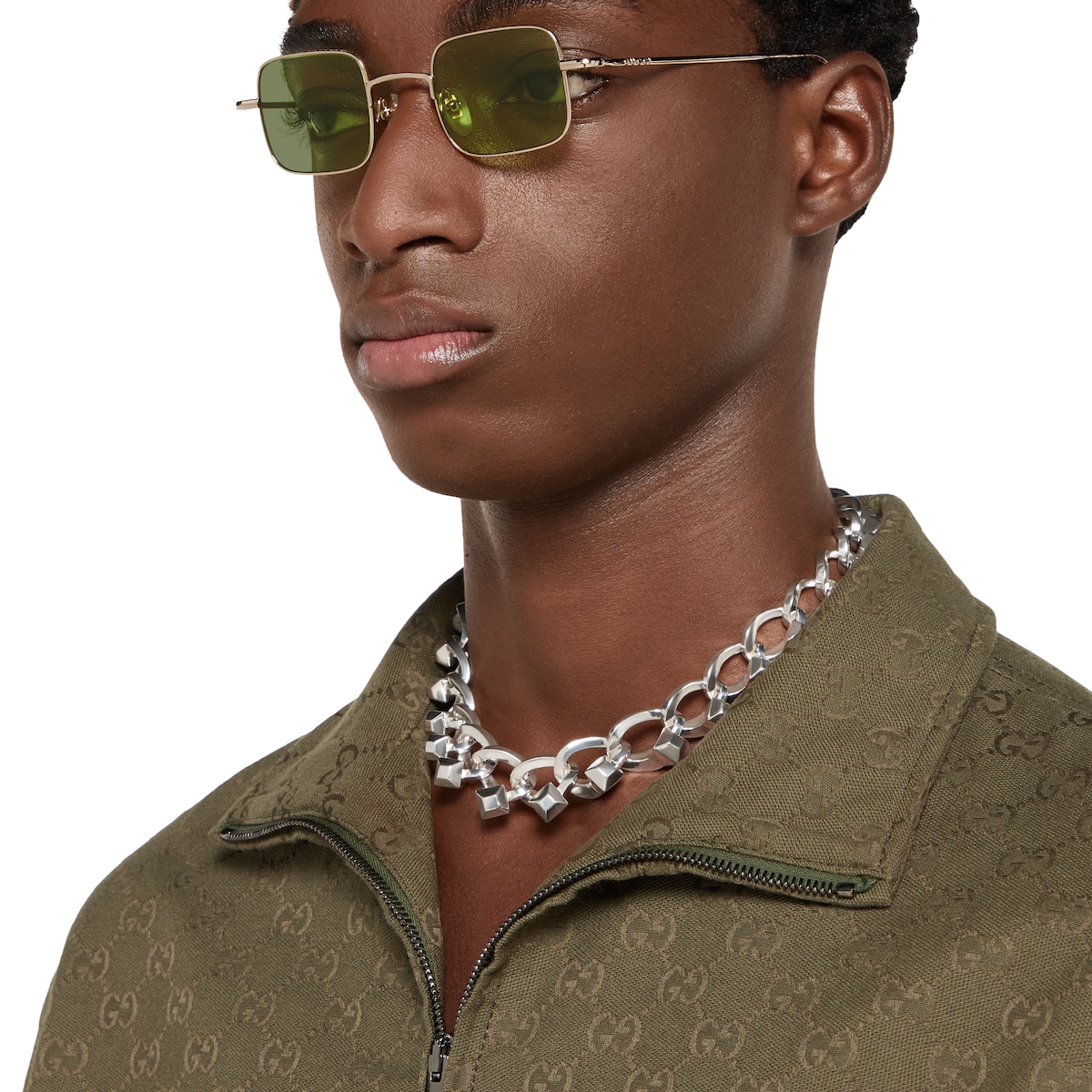 Chiodo chunky intertwined necklace in 925 sterling silver | GUCCI® US