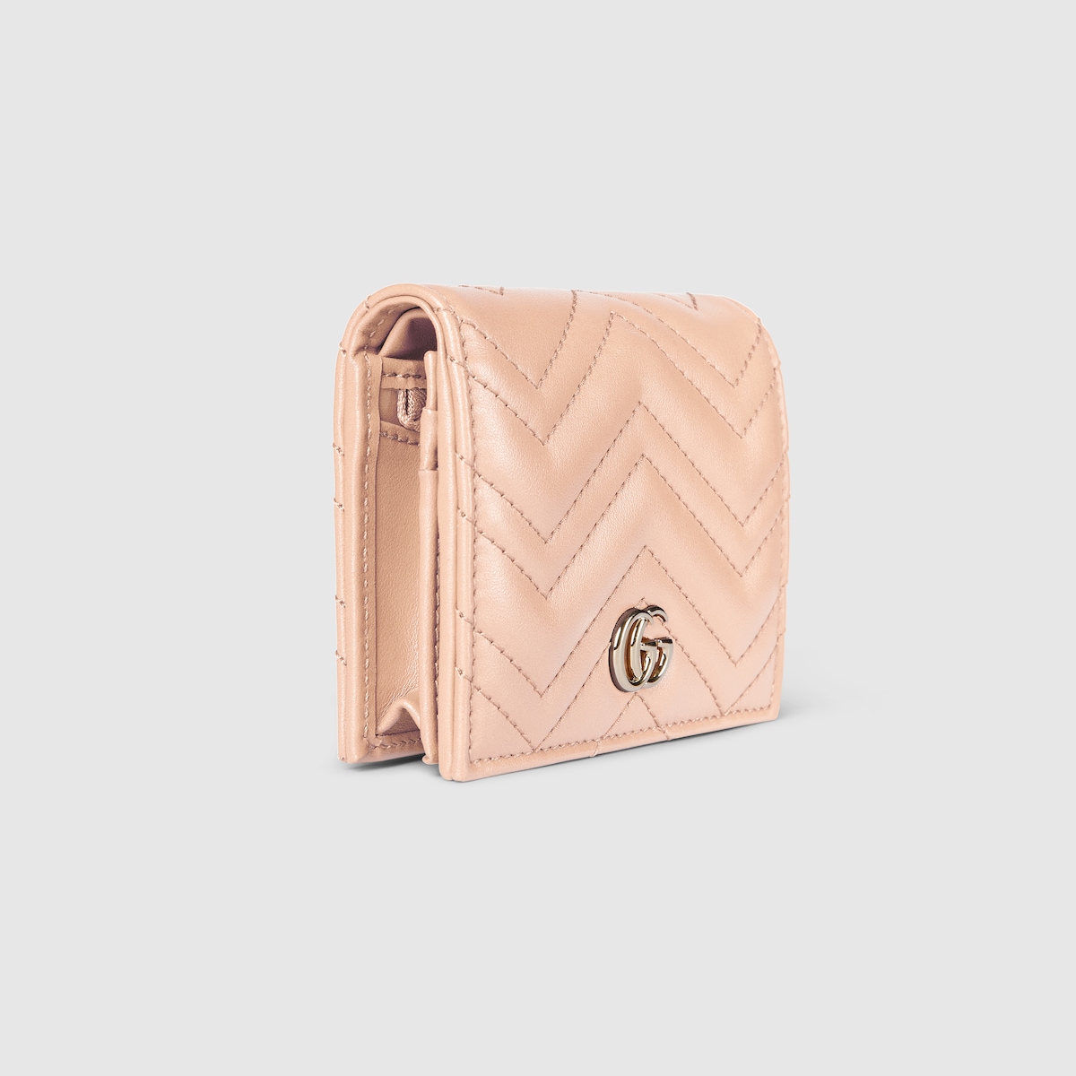 GG Marmont small wallet in pale pink leather | GUCCI® US