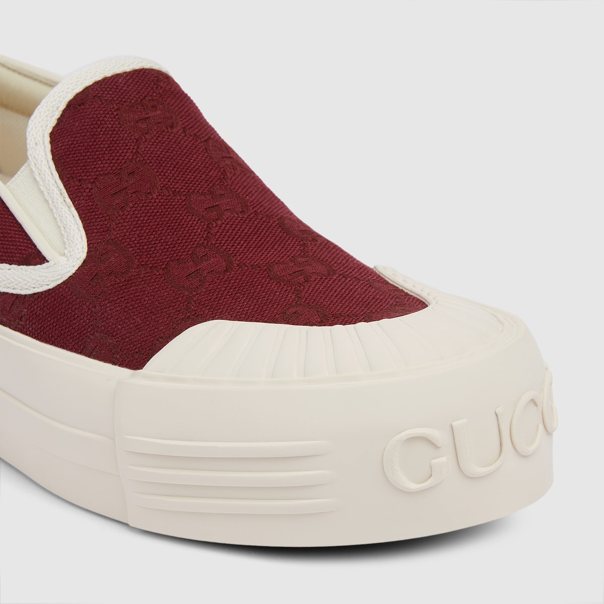 Women's slip-on sneaker in Rosso Ancora GG canvas | GUCCI® ZA