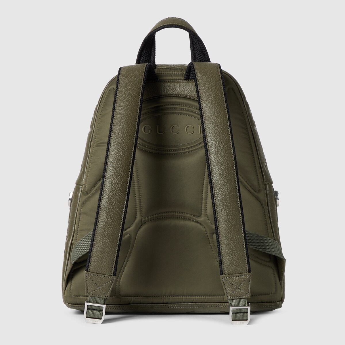GG jumbo medium backpack in dark green GG leather | GUCCI® US