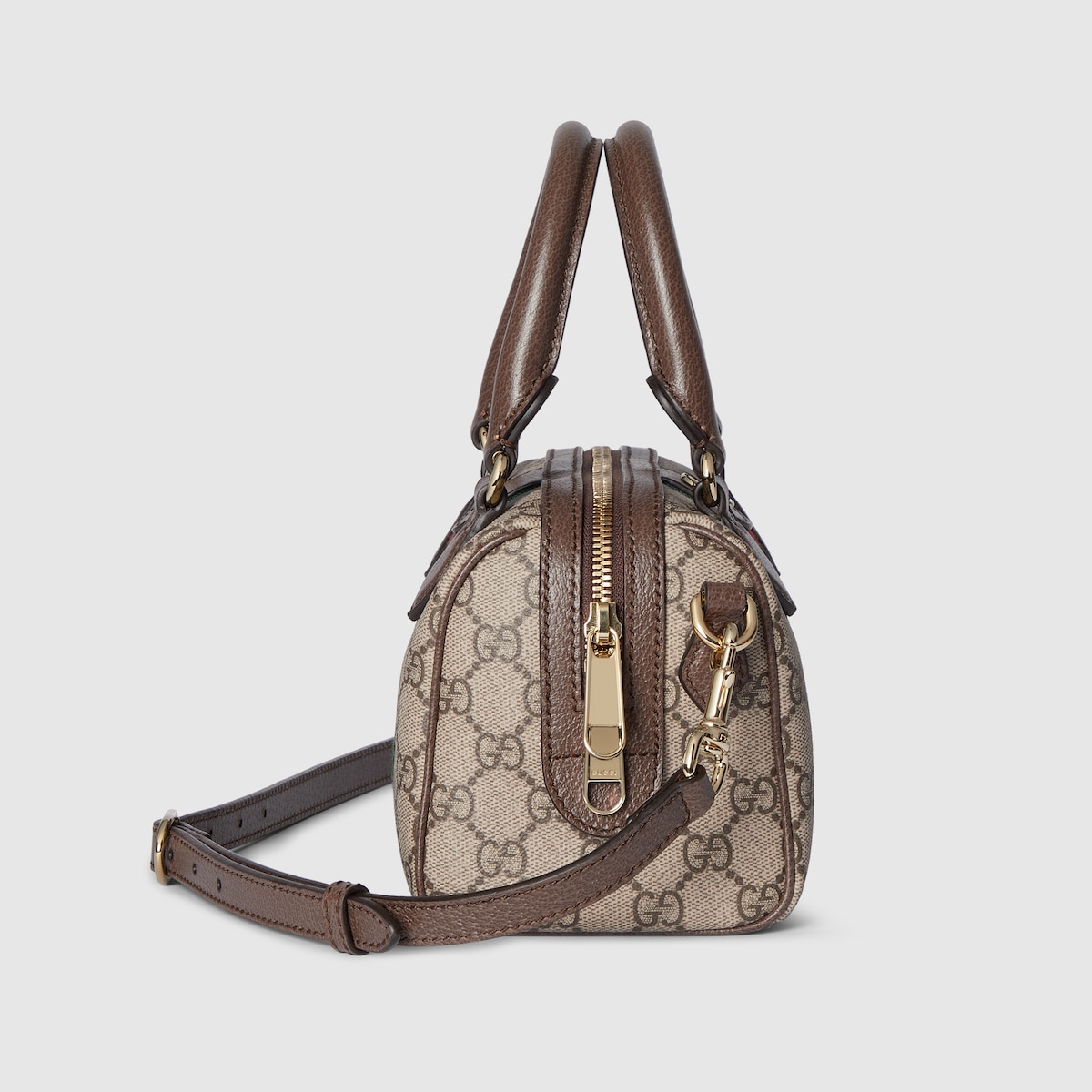Ophidia small boston bag in beige and brown GG fabric | GUCCI® US