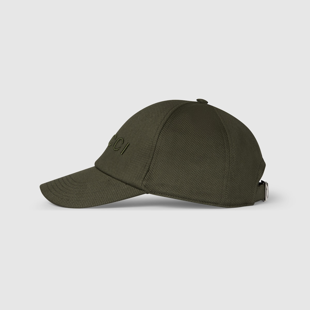 Cotton baseball hat with embroidery in dark green | GUCCI® US