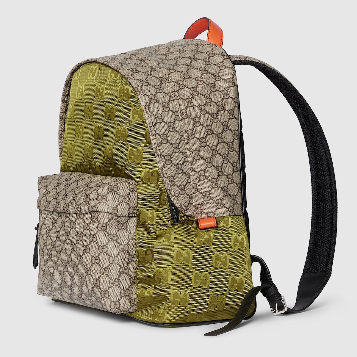 Gucci Match medium GG backpack in dark green GG nylon | GUCCI® US