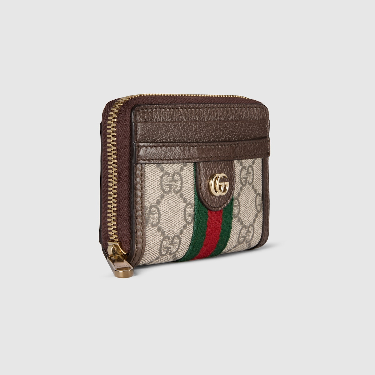 Ophidia coin zip wallet in beige and brown GG Supreme | GUCCI® US