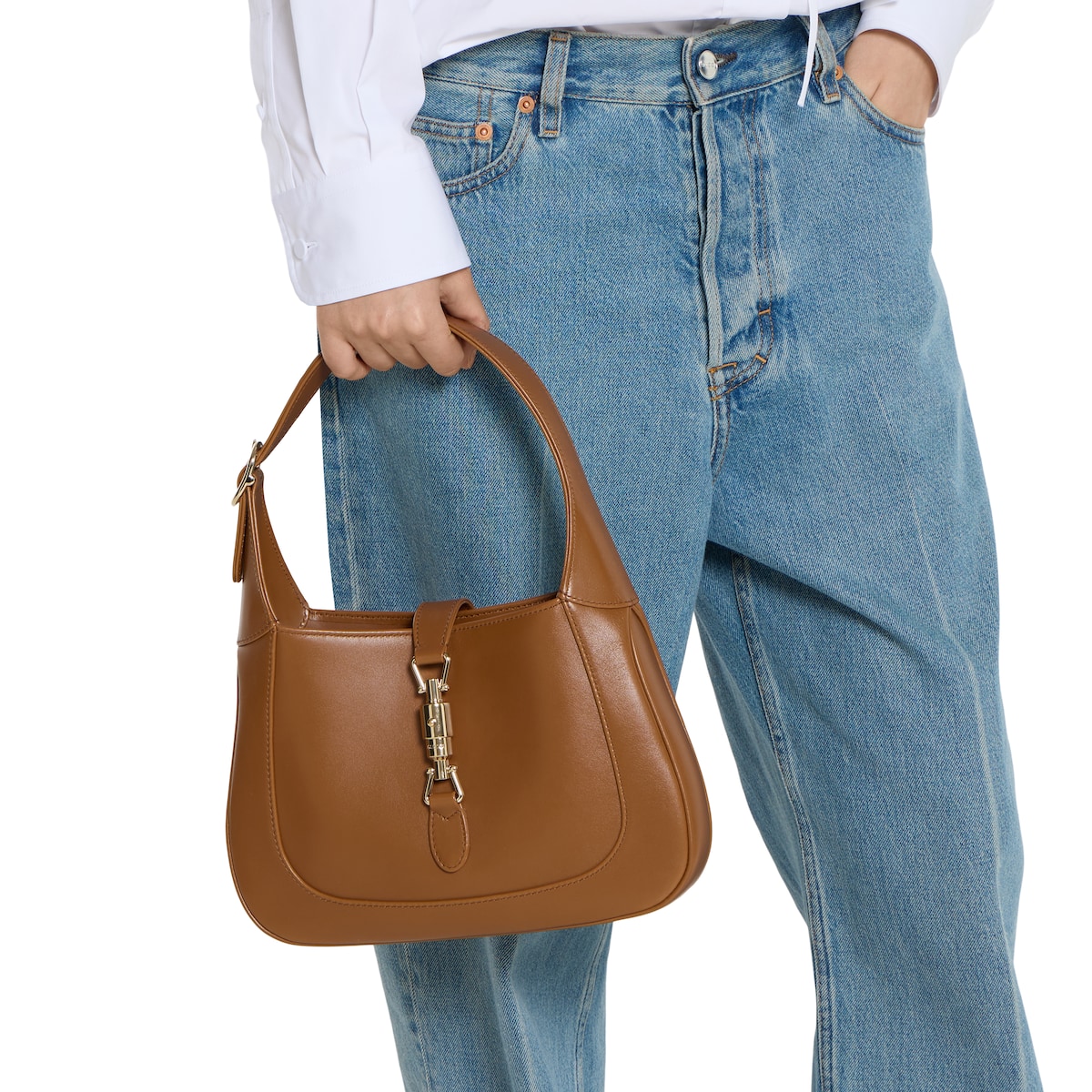 Gucci Jackie 1961 medium bag in brown leather | GUCCI® US