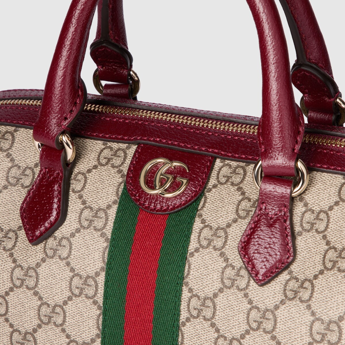 Ophidia medium boston bag in beige and brown GG fabric | GUCCI® CA