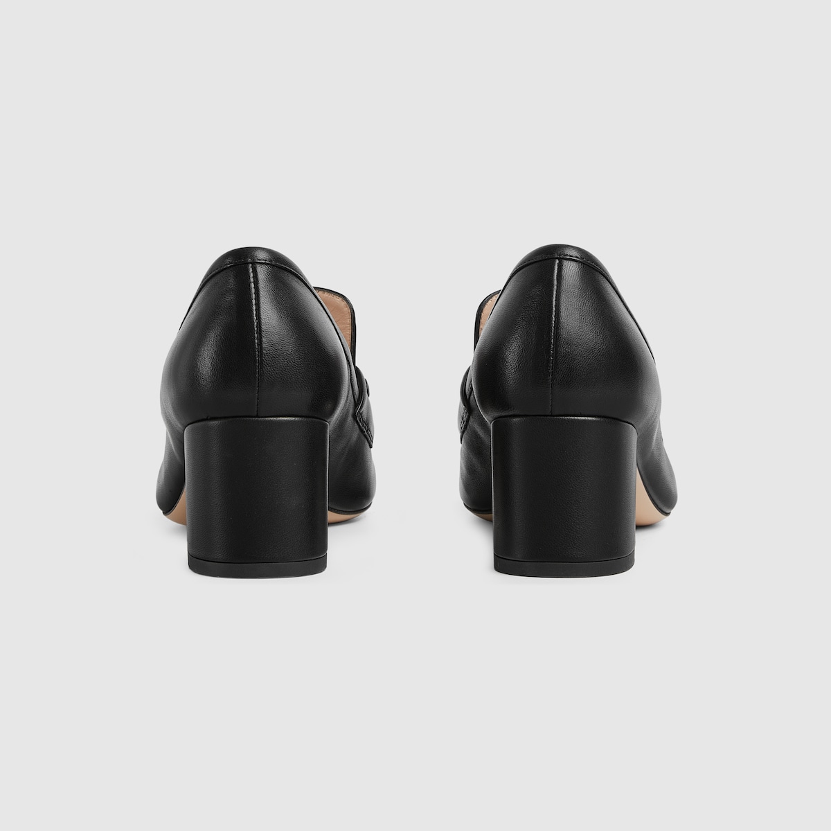 Décolleté mocassino donna con Morsetto in pelle nera | GUCCI® IT