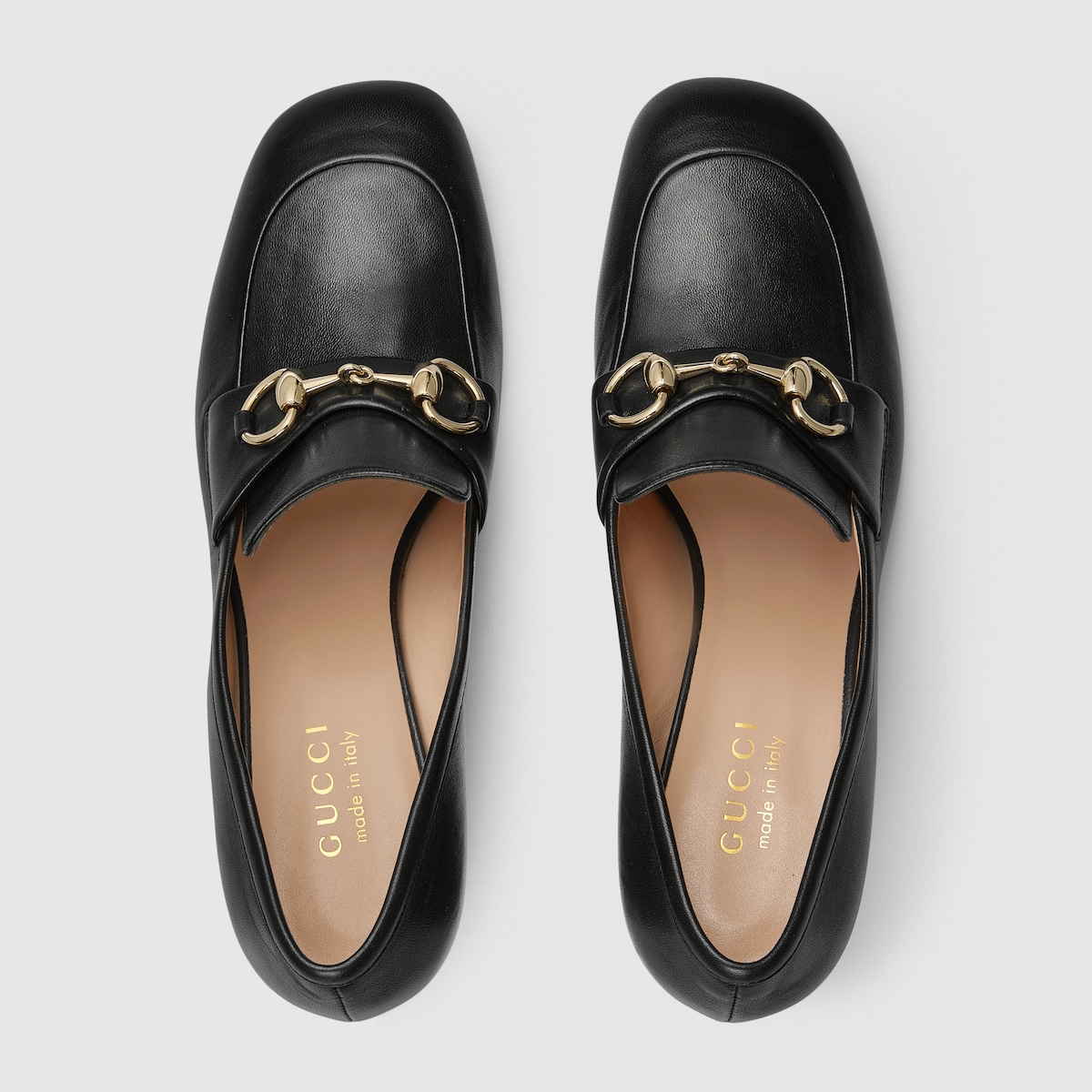 Décolleté mocassino donna con Morsetto in pelle nera | GUCCI® IT