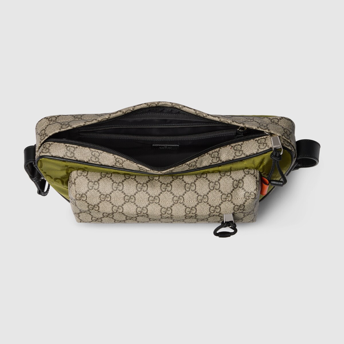 Gucci Match medium GG crossbody bag in dark green GG nylon | GUCCI® US