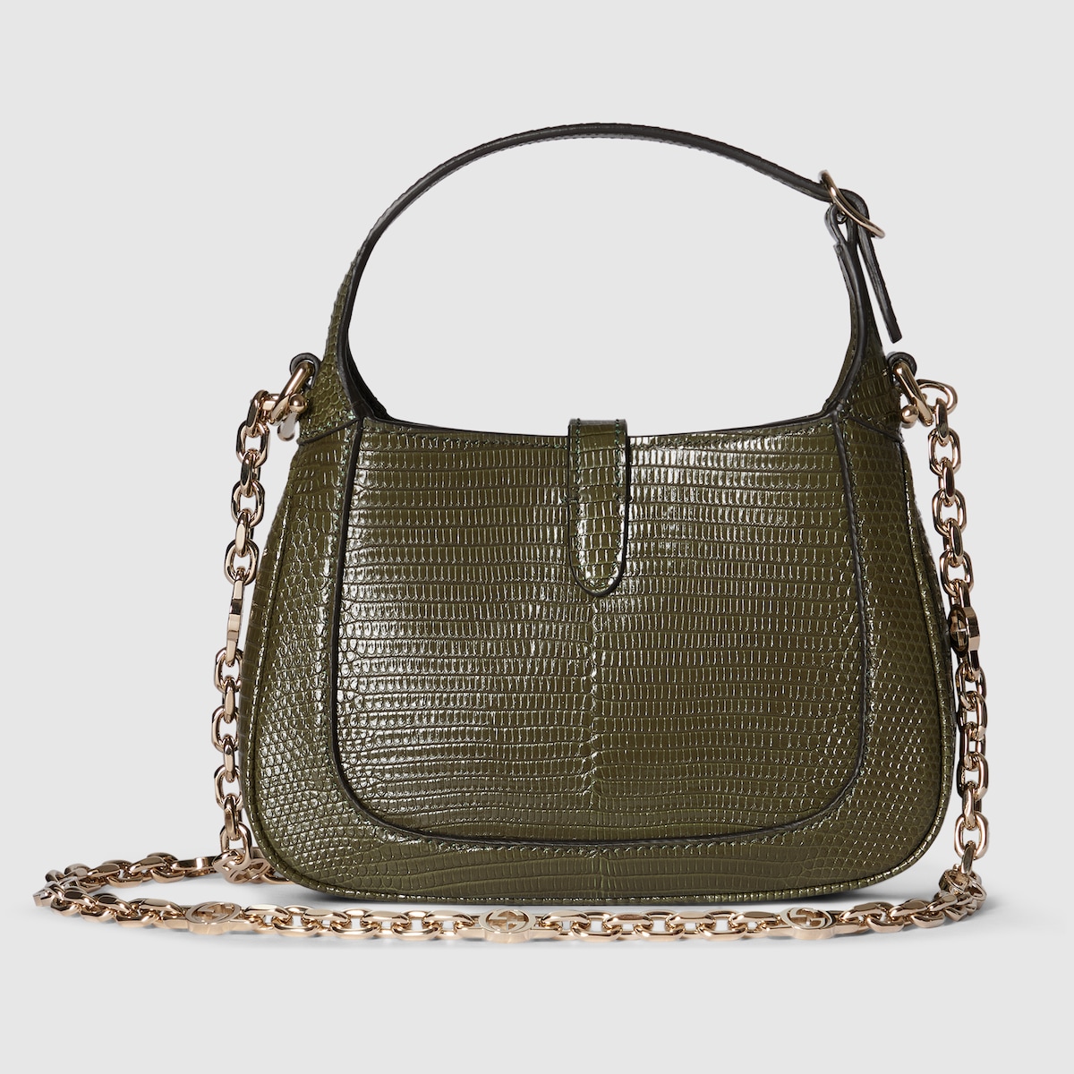 Jackie 1961 lizard mini bag in forest green leather | GUCCI® US