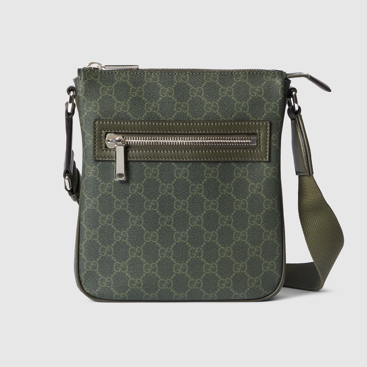GG Monogram small messenger bag in forest green GG fabric | GUCCI® US