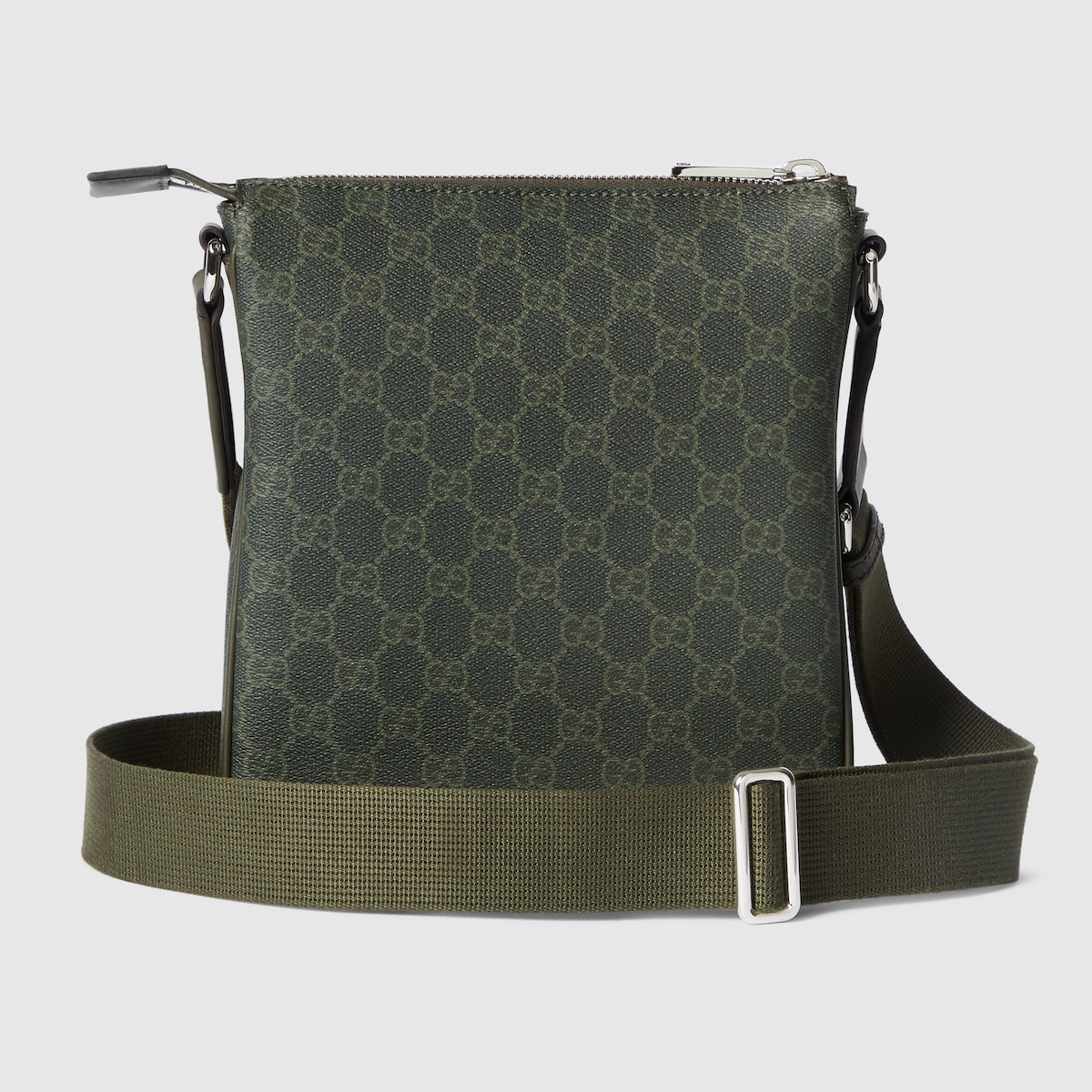 GG Monogram small messenger bag in forest green GG fabric | GUCCI® US