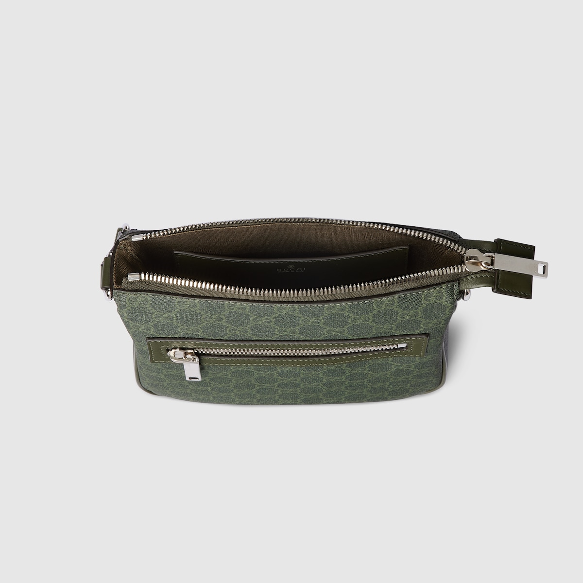 GG Monogram small messenger bag in forest green GG fabric | GUCCI® US