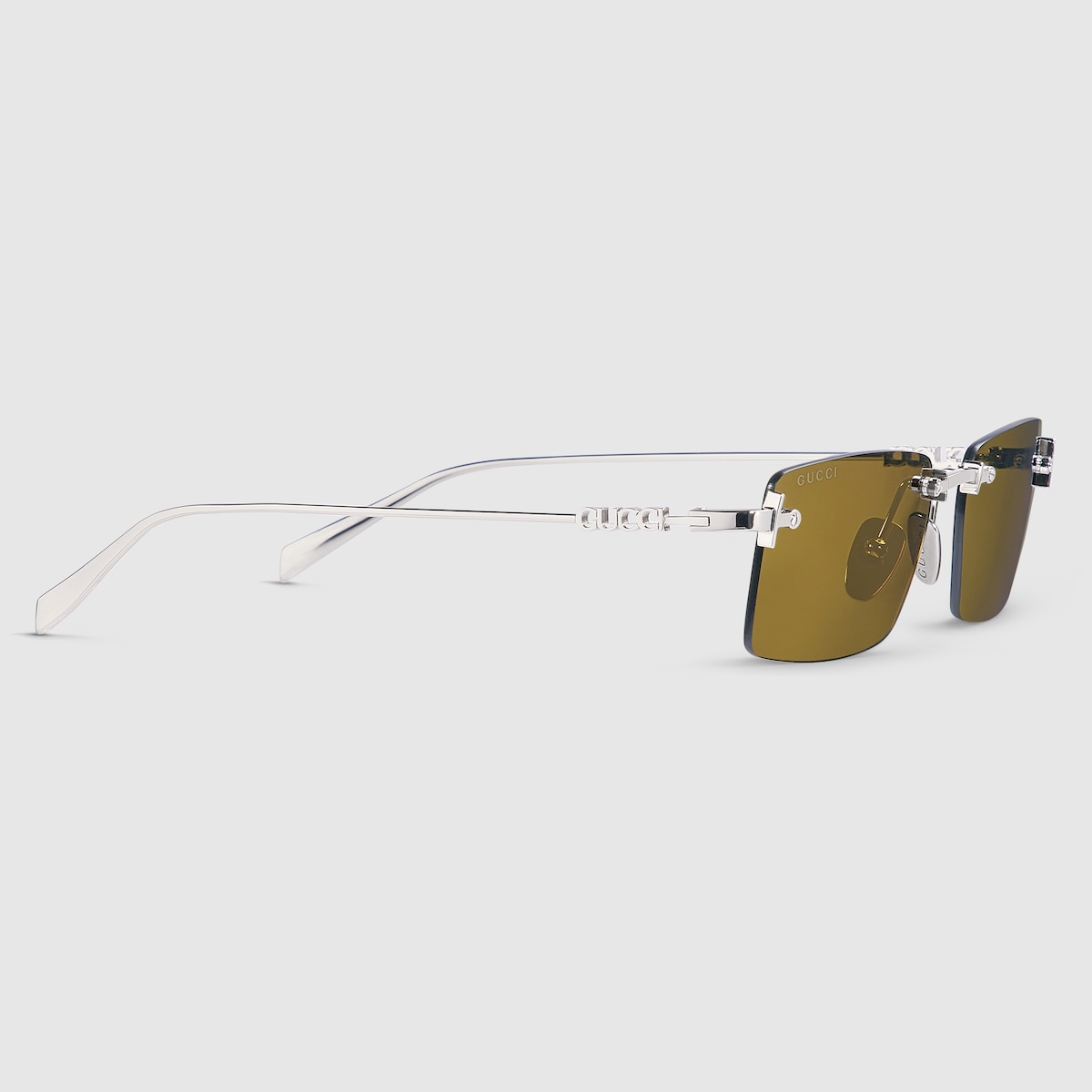 Rectangular frame sunglasses in silver | GUCCI® US
