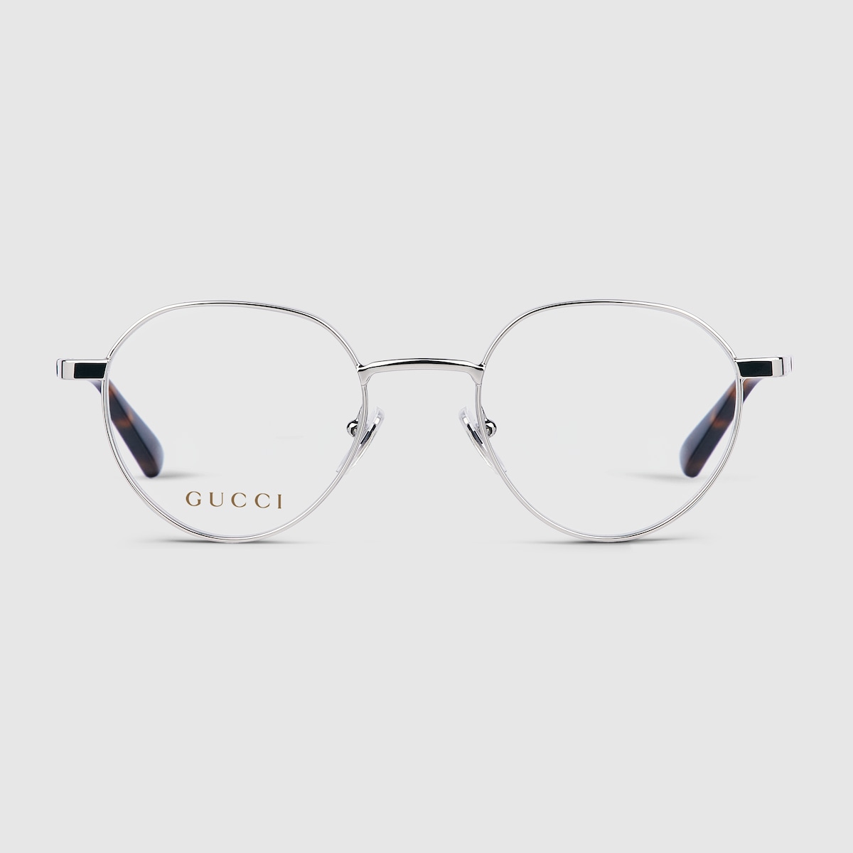 Round optical frame in silver | GUCCI® US