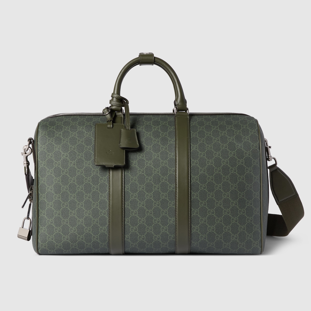 GG Monogram medium duffle bag in forest green GG fabric | GUCCI® US