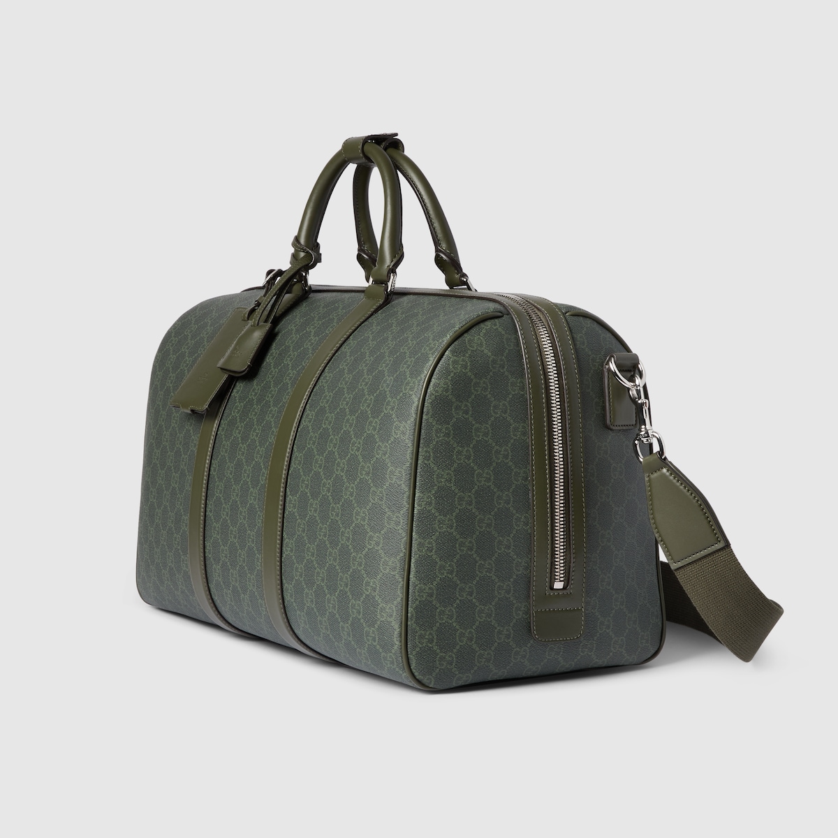 GG Monogram medium duffle bag in forest green GG fabric | GUCCI® US