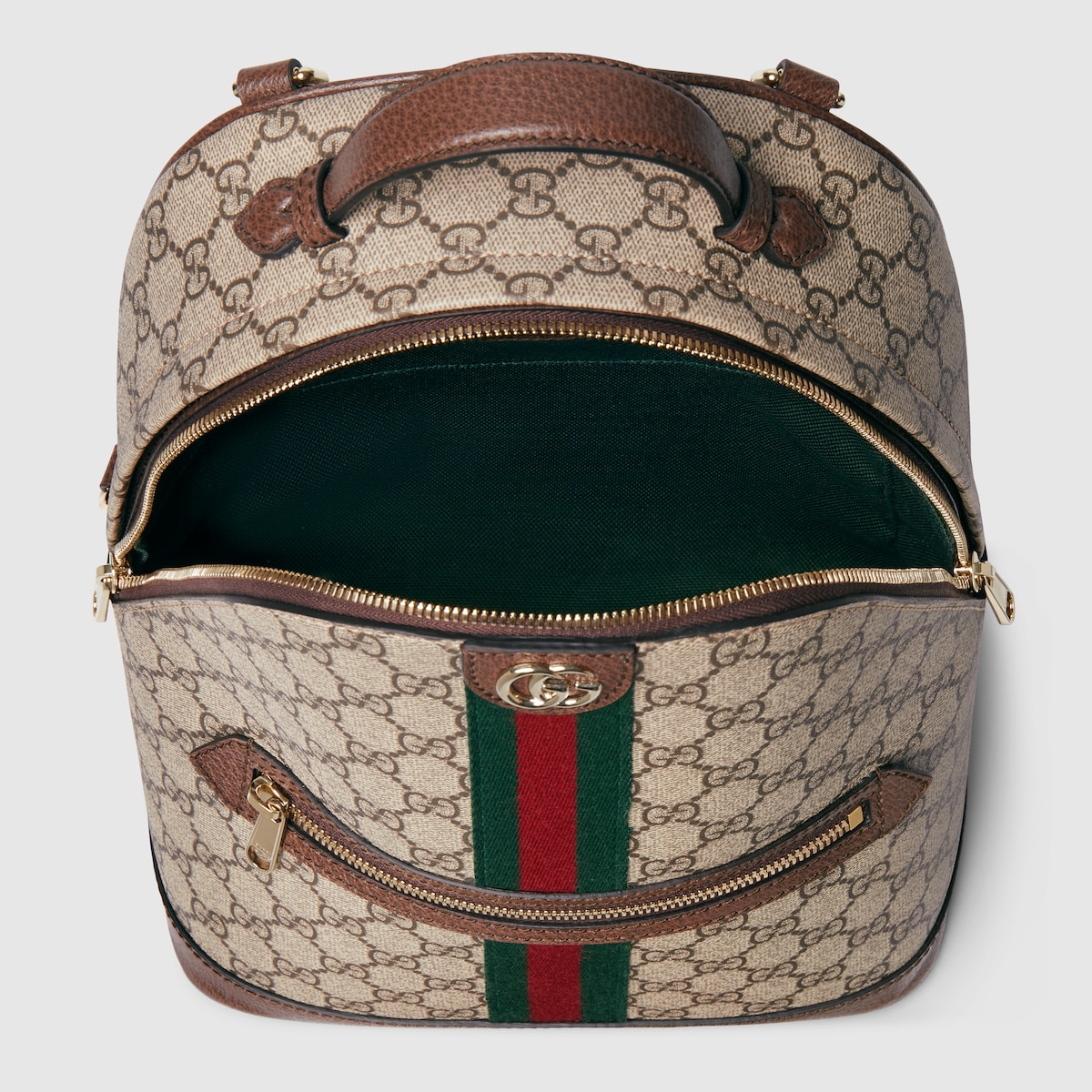 Ophidia small backpack in beige and brown GG fabric | GUCCI® AU