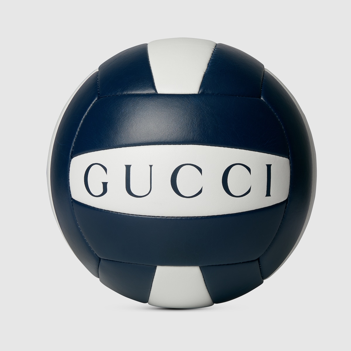 Printed rubber beach volley ball in white and navy blue | GUCCI® UK