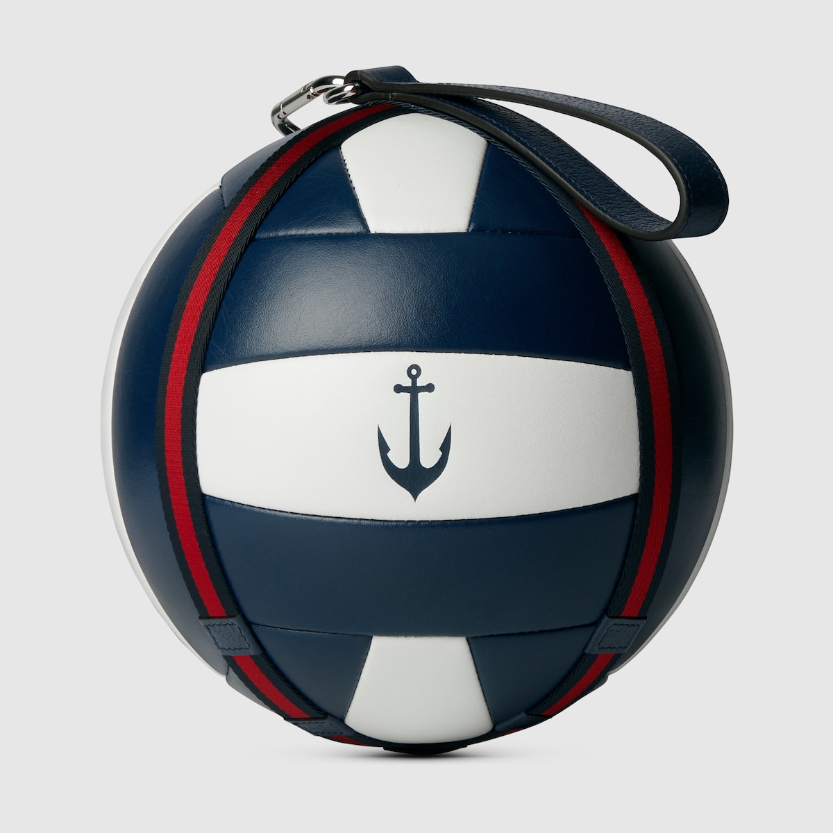 Printed rubber beach volley ball in white and navy blue | GUCCI® SG