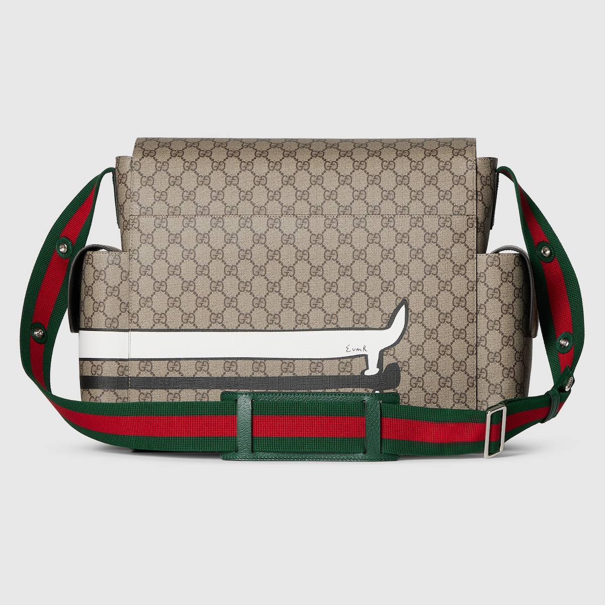 Large printed GG changing bag in beige and brown GG Supreme | GUCCI® US