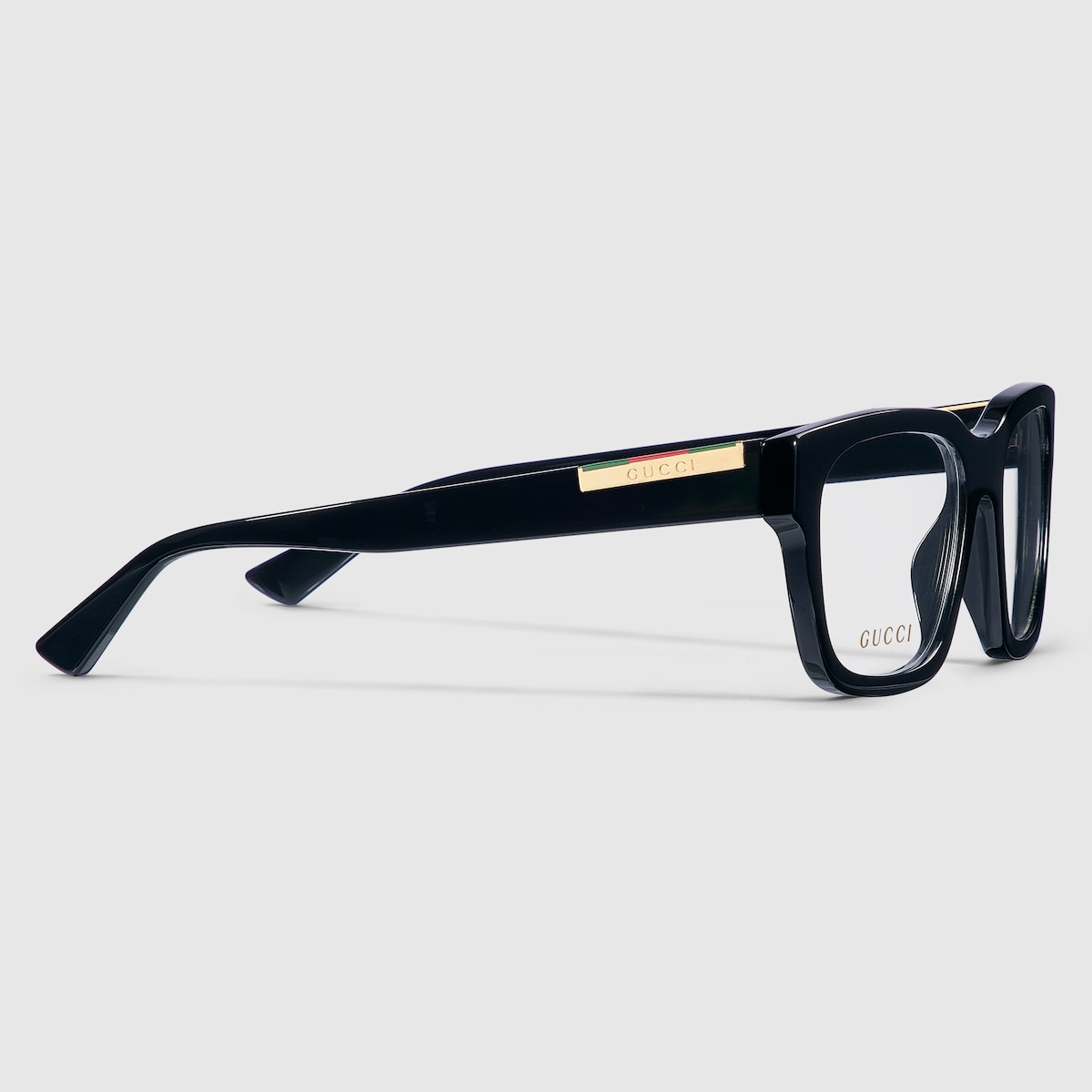 Rechteckiges Brillengestell in schwarz | GUCCI® DE