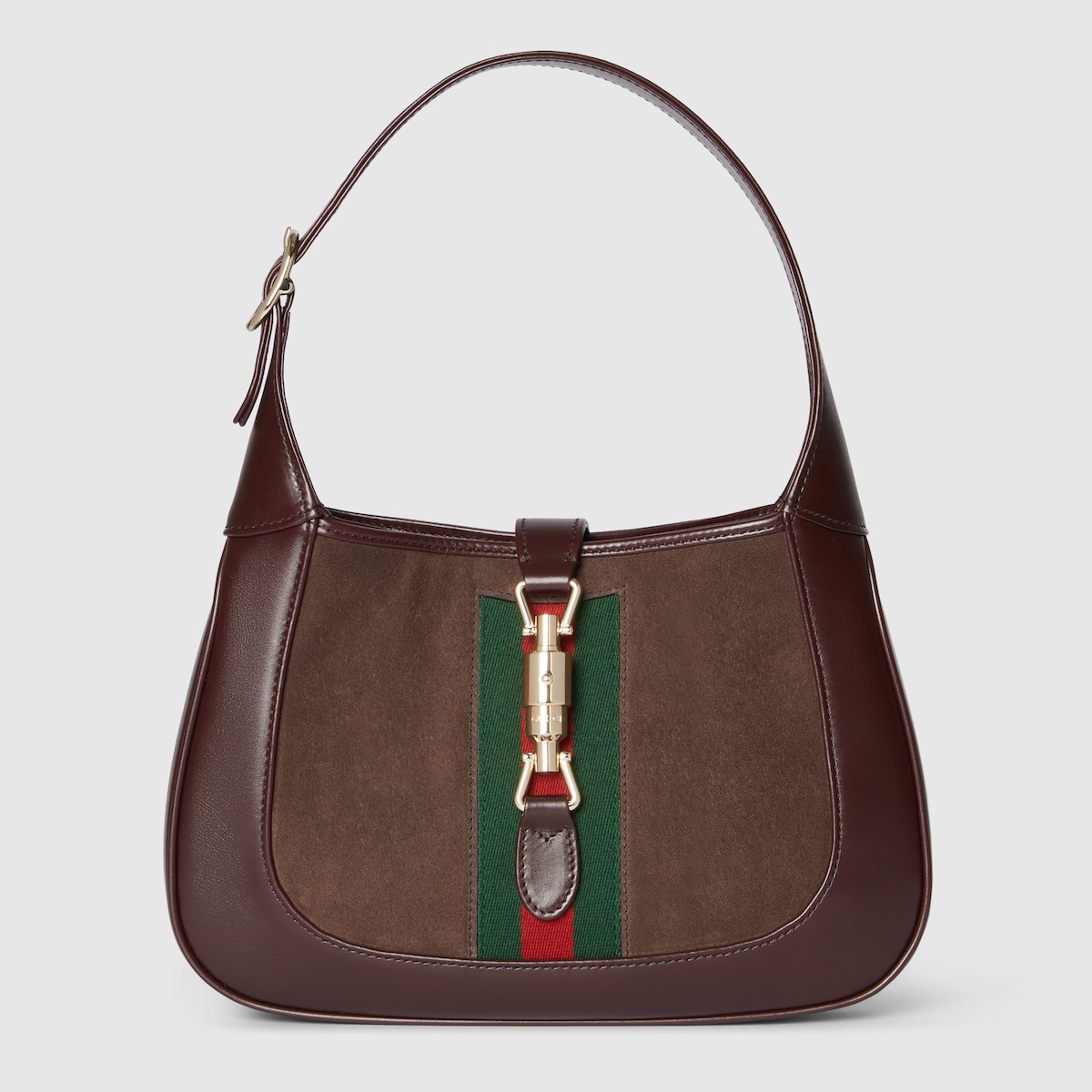 Gucci Jackie 1961 medium bag in dark brown suede | GUCCI® UK