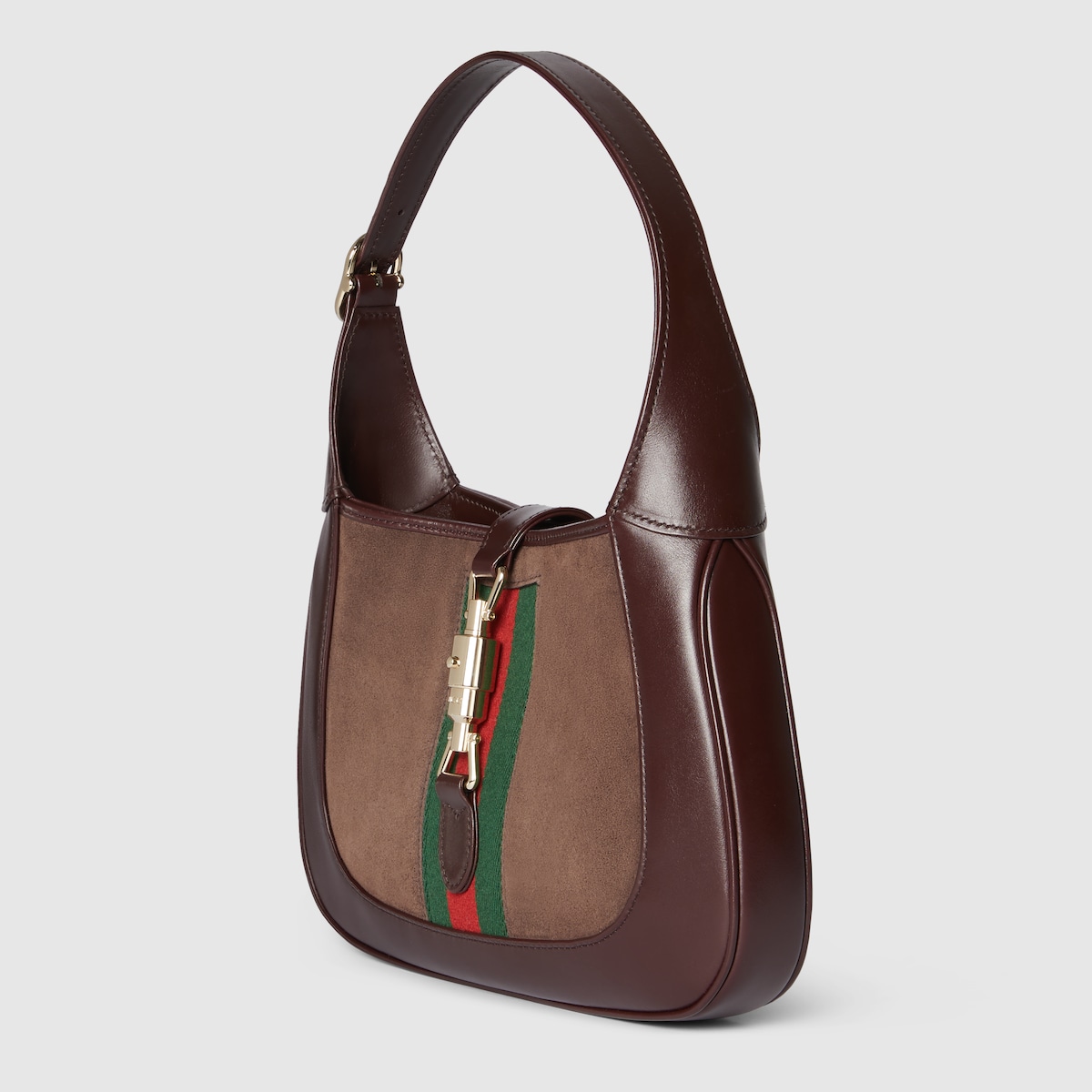 Gucci Jackie 1961 medium bag in dark brown suede | GUCCI® UK
