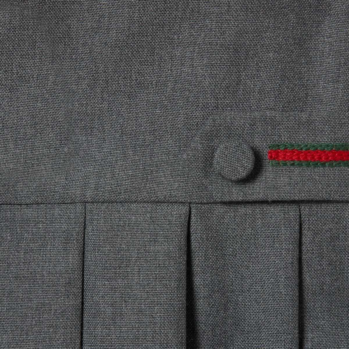 Baby wool dress with Web in light grey | GUCCI® AU