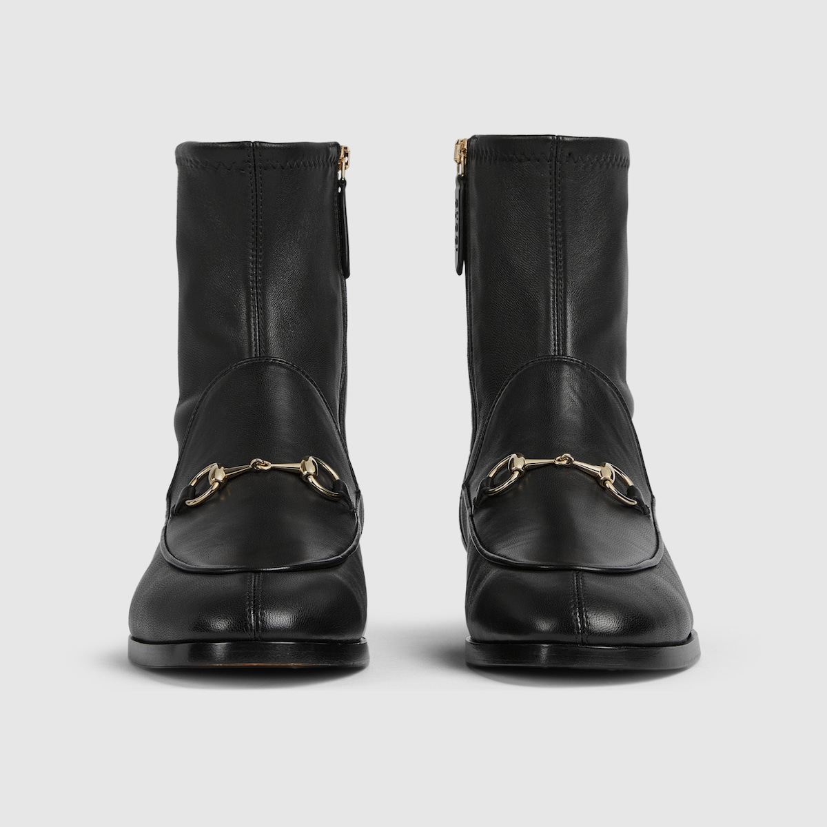 Women's Jordaan ankle boot in black leather | GUCCI® CA