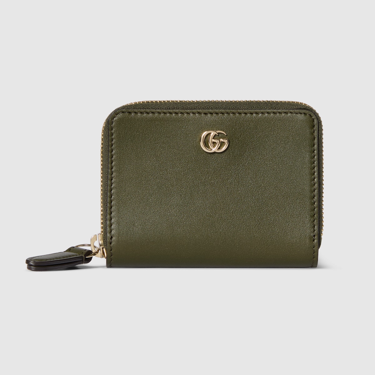 GG Marmont mini zip wallet with Flora in forest green leather | GUCCI® UK