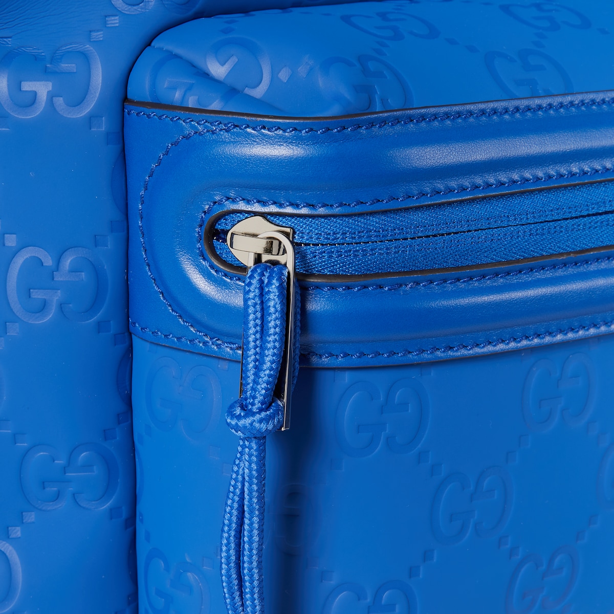Gucci Edge medium backpack in bright blue GG matte fabric | GUCCI® UK