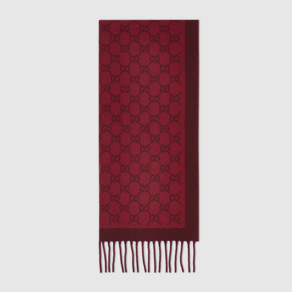 GG wool scarf in red and bordeaux | GUCCI® AU