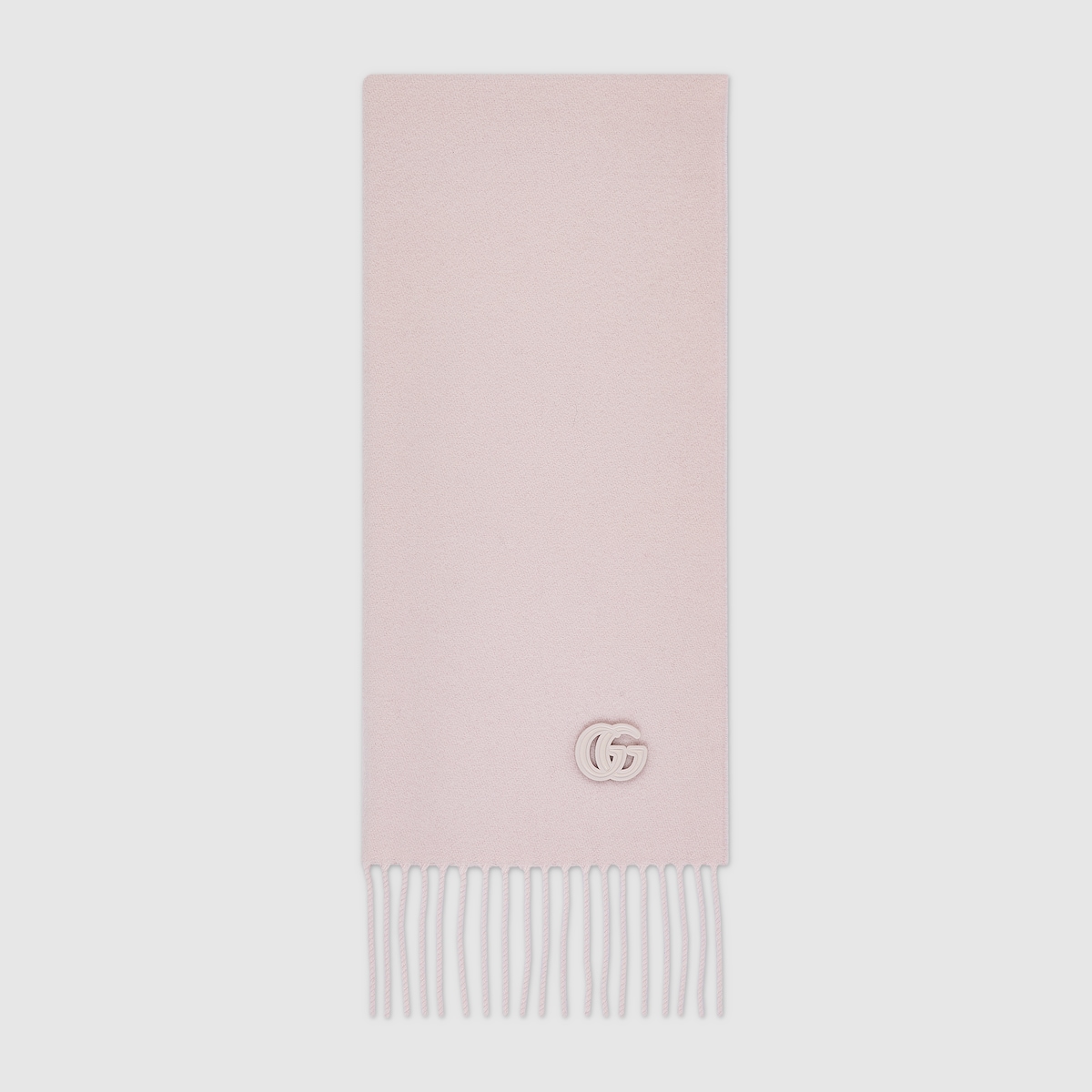 Cashmere scarf with patch in pink and light pink | GUCCI® US