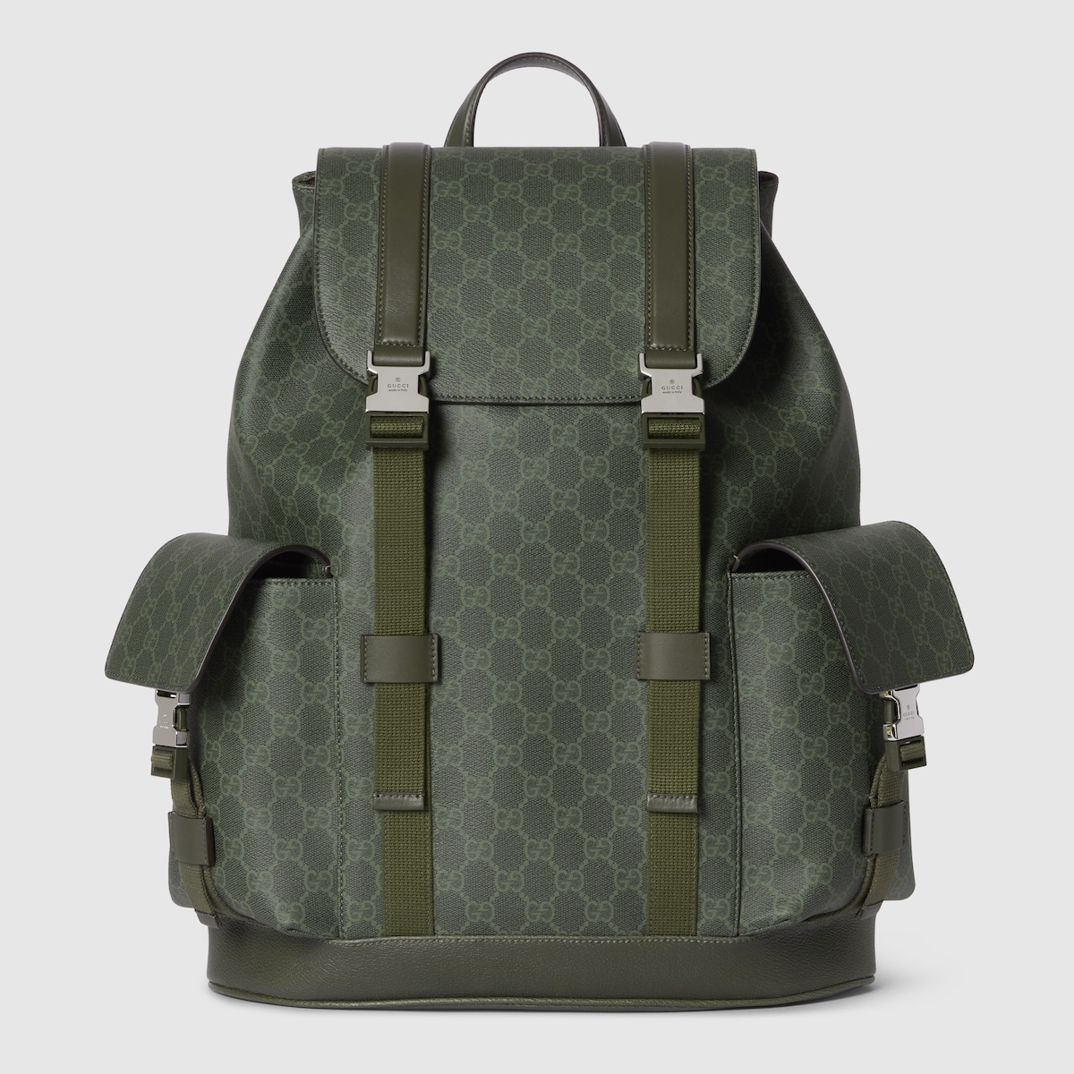 GG Monogram large backpack in forest green GG fabric | GUCCI® CA