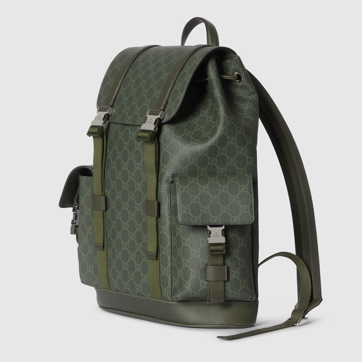 GG Monogram large backpack in forest green GG fabric | GUCCI® CA