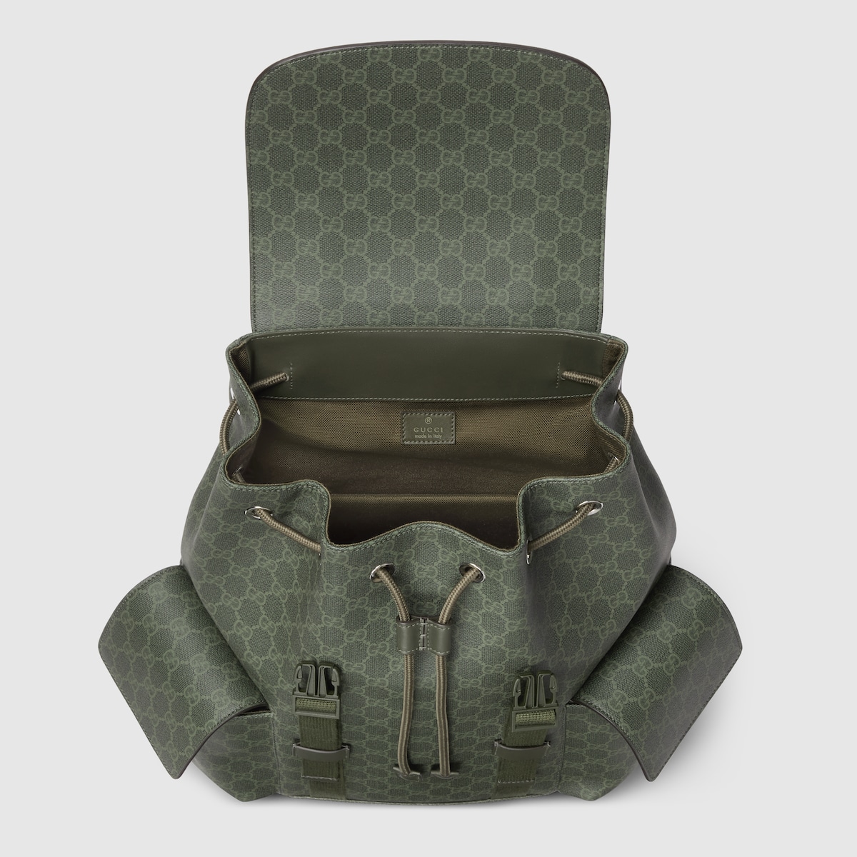 GG Monogram large backpack in forest green GG fabric | GUCCI® US