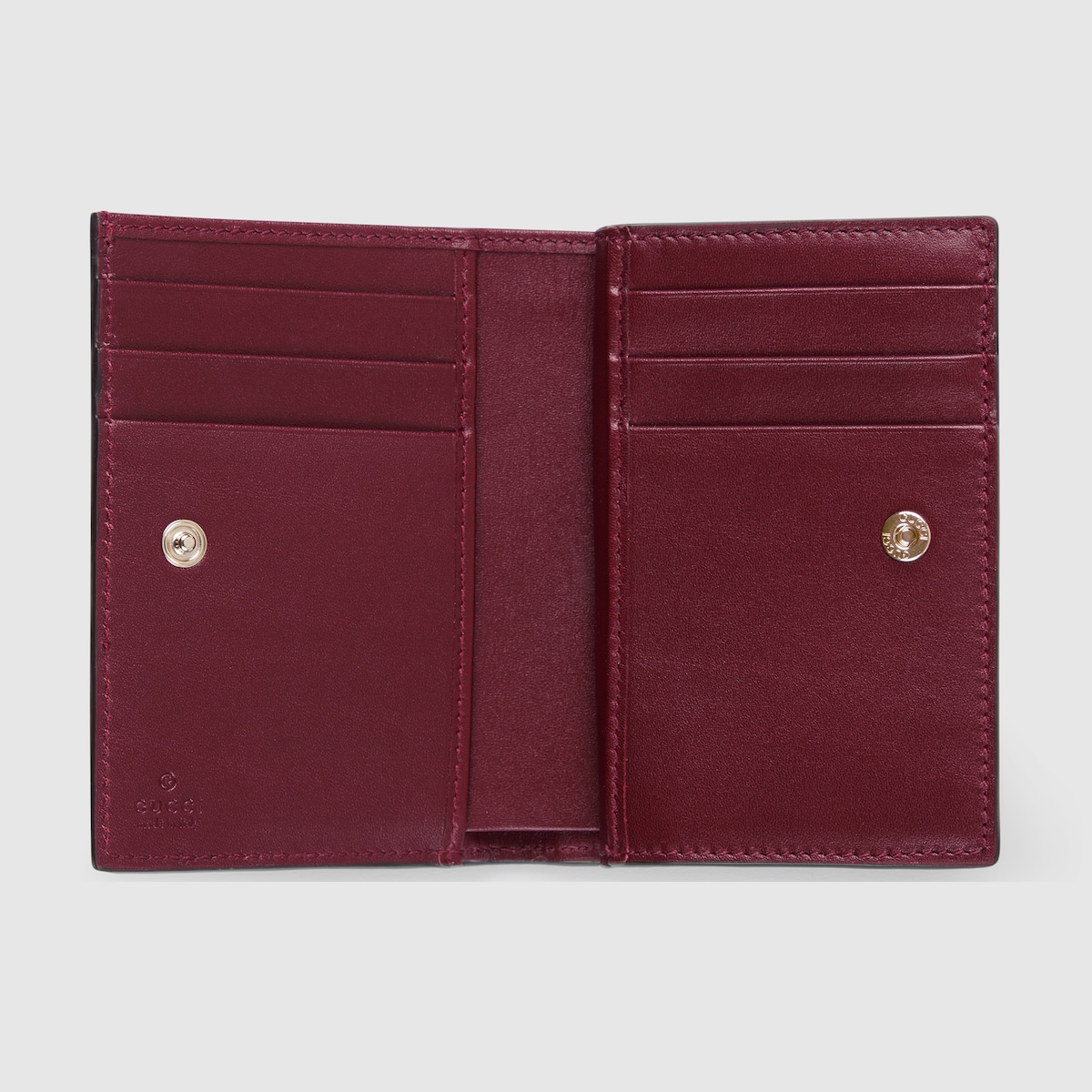 GG Emblem small wallet in Rosso Ancora red GG leather | GUCCI® CA