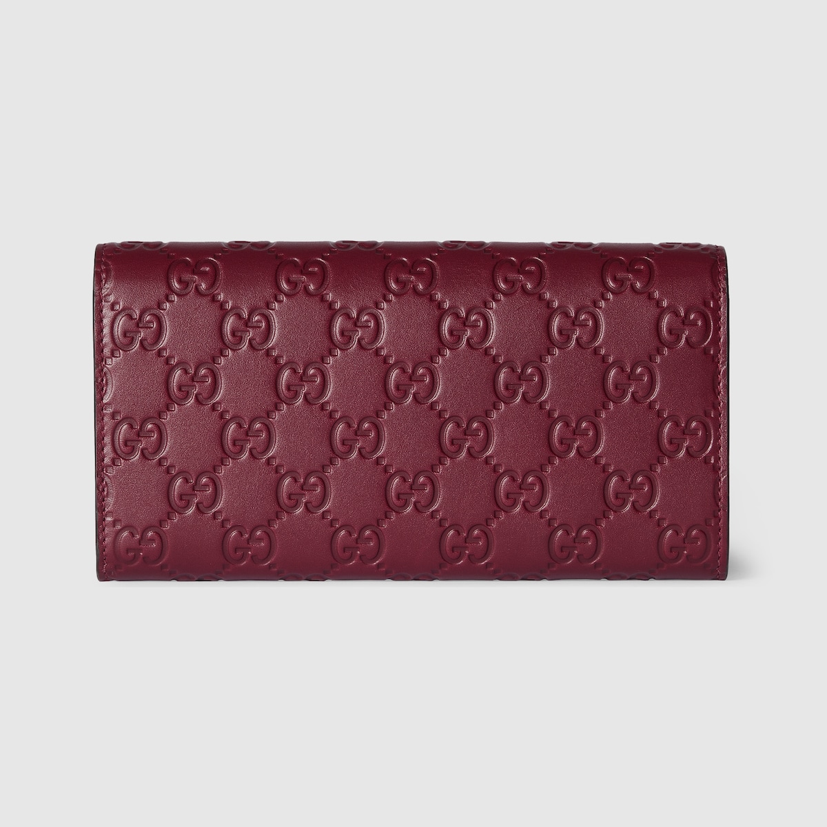 GG Emblem continental wallet in Rosso Ancora red GG leather | GUCCI ...