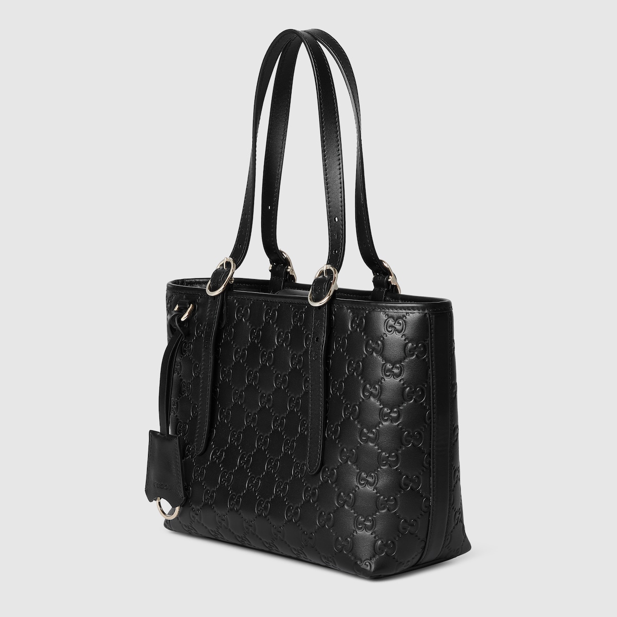 Cabas GG Emblem moyen format en cuir noir GG | GUCCI® CH