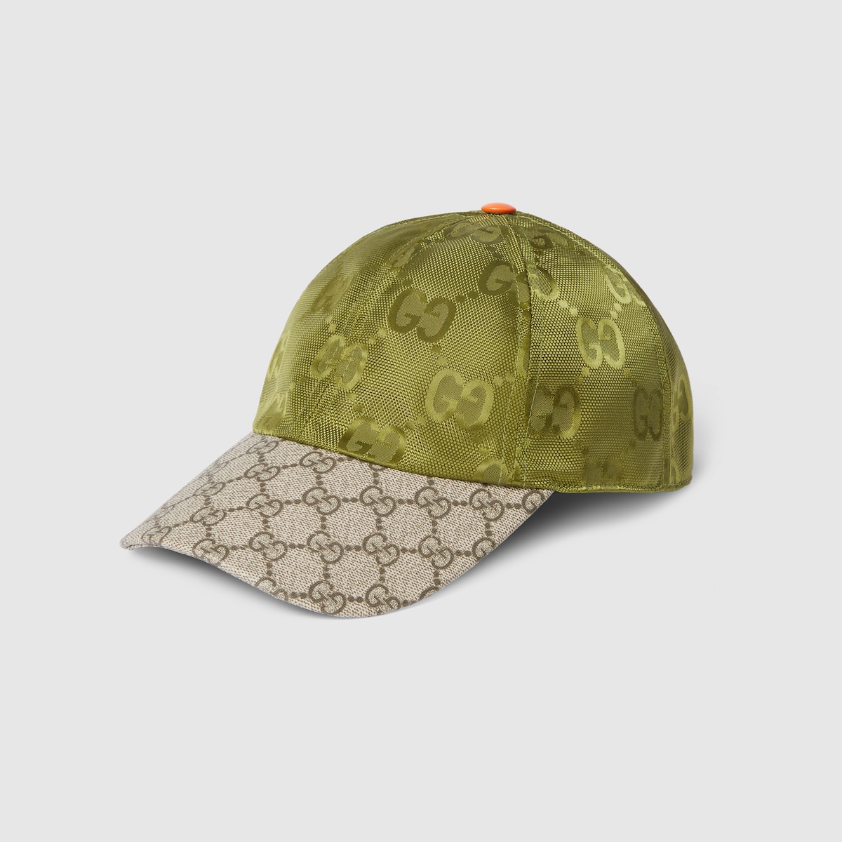Gucci Match baseball cap in dark green GG nylon | GUCCI® AE