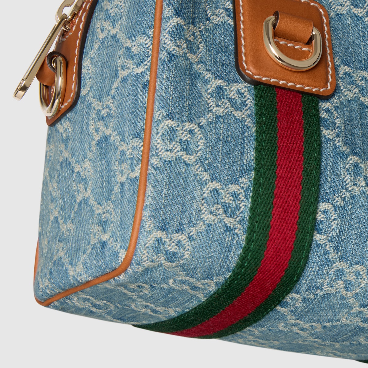 Gucci Mini GG handbag in blue and white GG denim | GUCCI® US