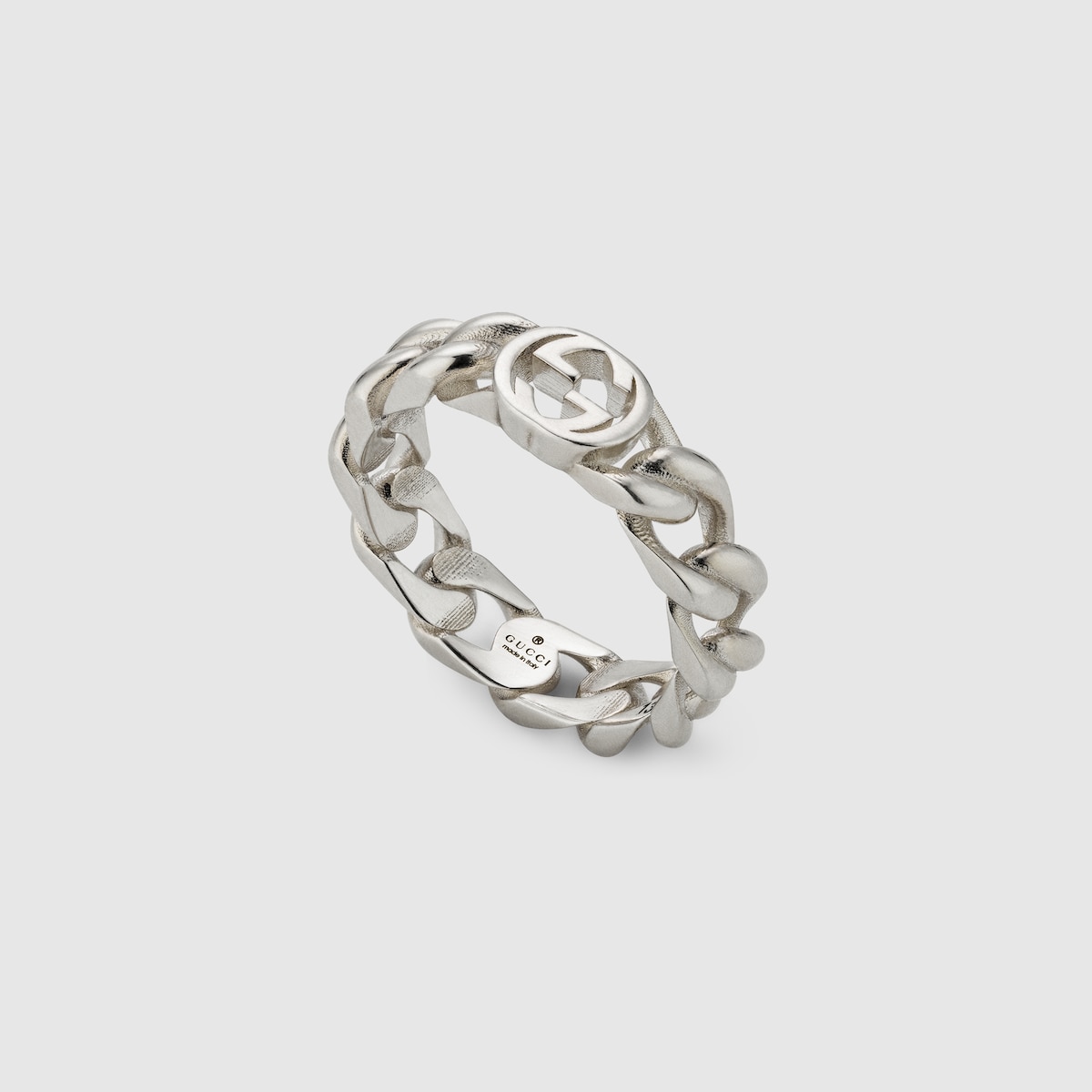 Gucci Interlocking ring in 925 sterling silver | GUCCI® SG