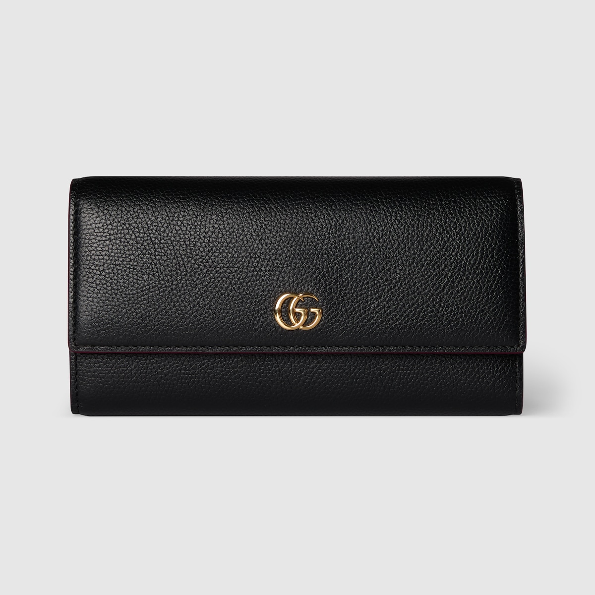 Bi-color GG Marmont continental wallet in black and red leather | GUCCI® IE