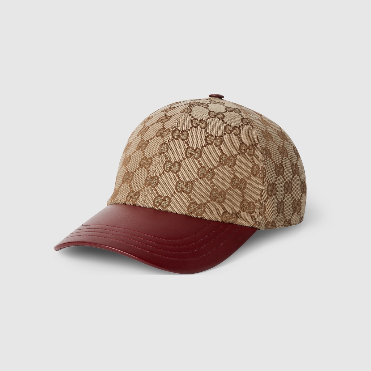 GG canvas baseball hat in beige and dark brown | GUCCI® Australia