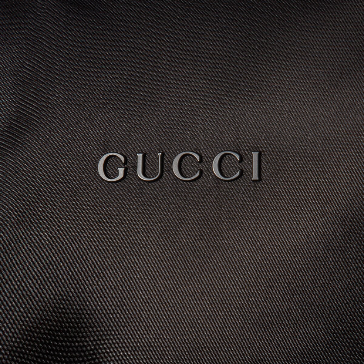 Heavy nylon canvas bomber jacket in black | GUCCI® US